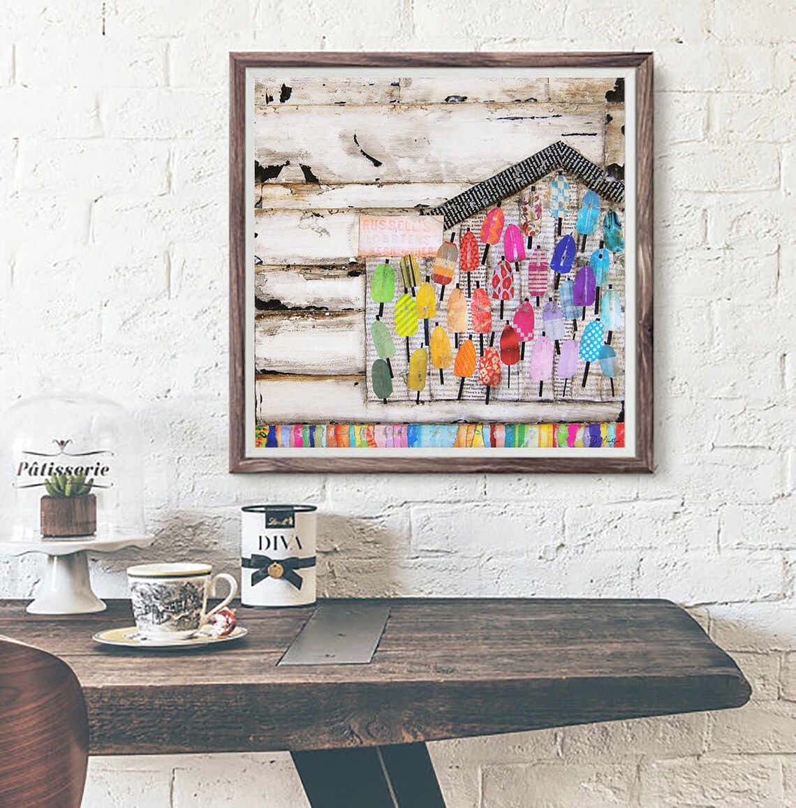 Coastal Lobster Shack Square Danny Phillips Art Prints Set of - Etsy