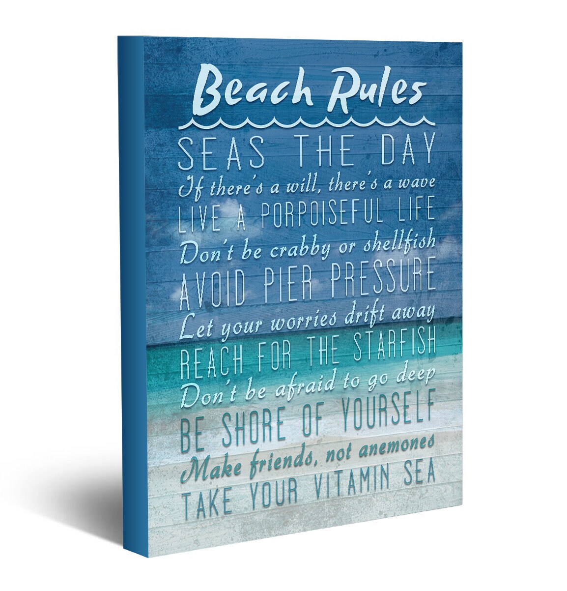 Beach Rules ART PRINT or CANVAS Unframed Ocean Sea Coastal - Etsy