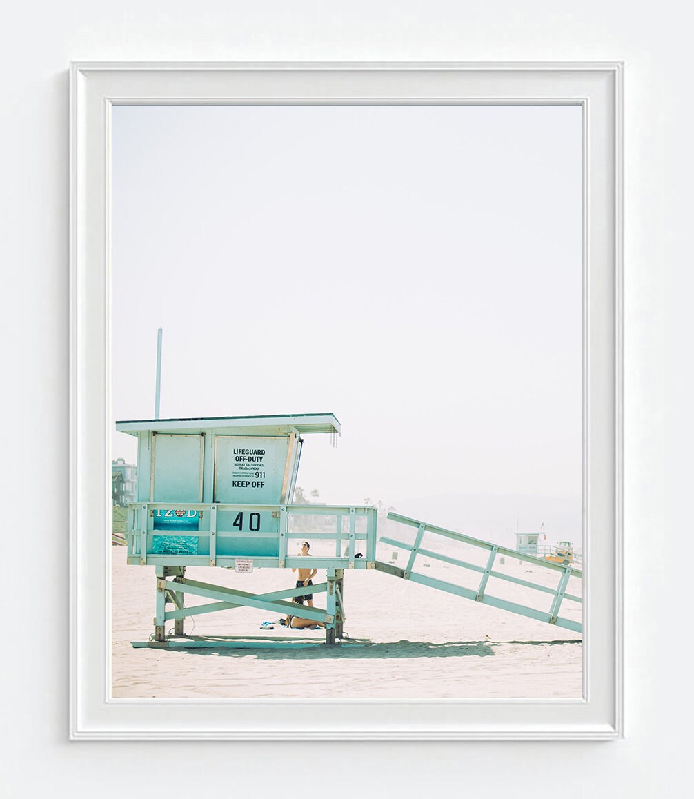 Surfer and Lifeguard Photography Prints Set of 2 UNFRAMED | Etsy