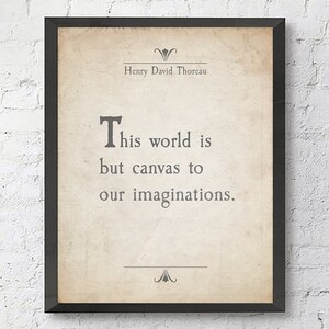 Henry David Thoreau Quotes ART PRINTS, Set of 4, UNFRAMED, Literary ...