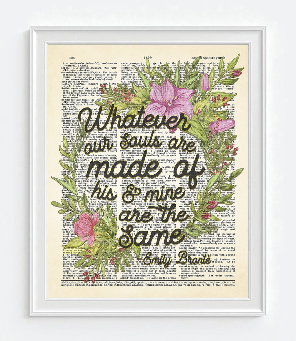 The Bronte Sisters Quote ART PRINTS Set of 4 UNFRAMED - Etsy
