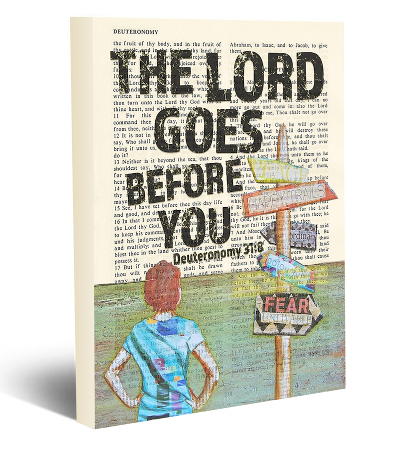 The Lord Goes Before You -deuteronomy 31:8 ART PRINT or CANVAS, Vintage ...