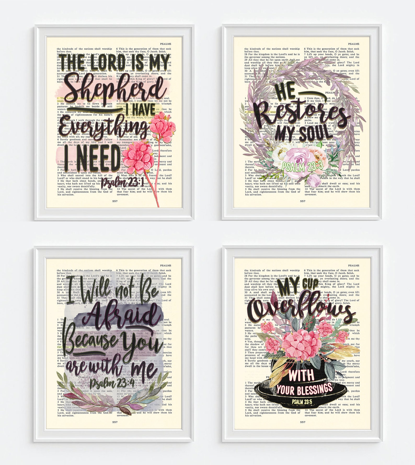 ANY 4 Bible Verse Art Prints Set of 4 UNFRAMED You Choose 4 - Etsy