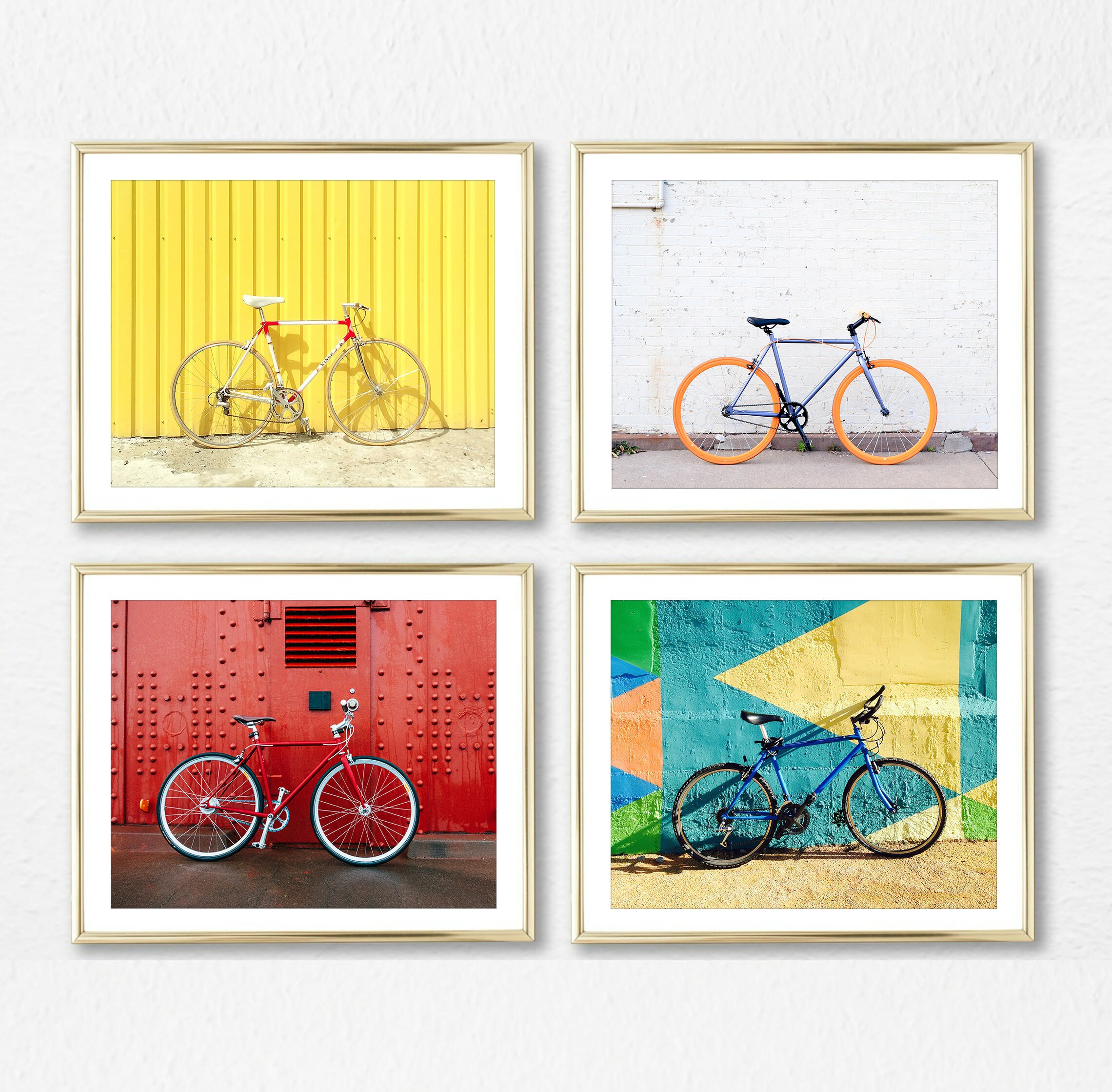 Bicycle Photography Prints Set of 4 UNFRAMED Biking - Etsy