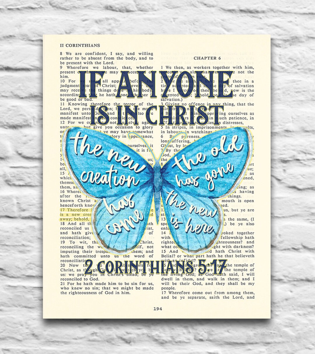 2 Corinthians 5:17 -if Anyone is in Christ - Vintage Bible Page ...