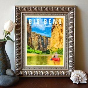 Big Bend National Park Texas Graphic Illustration Art Print or Canvas ...