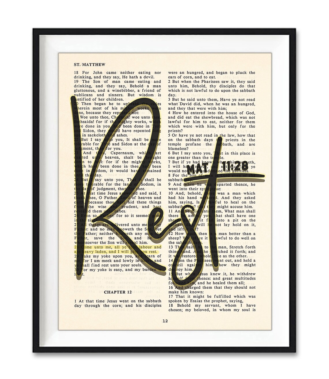 One Word Bible Verse Art Prints Set of 4UNFRAMED Christian | Etsy