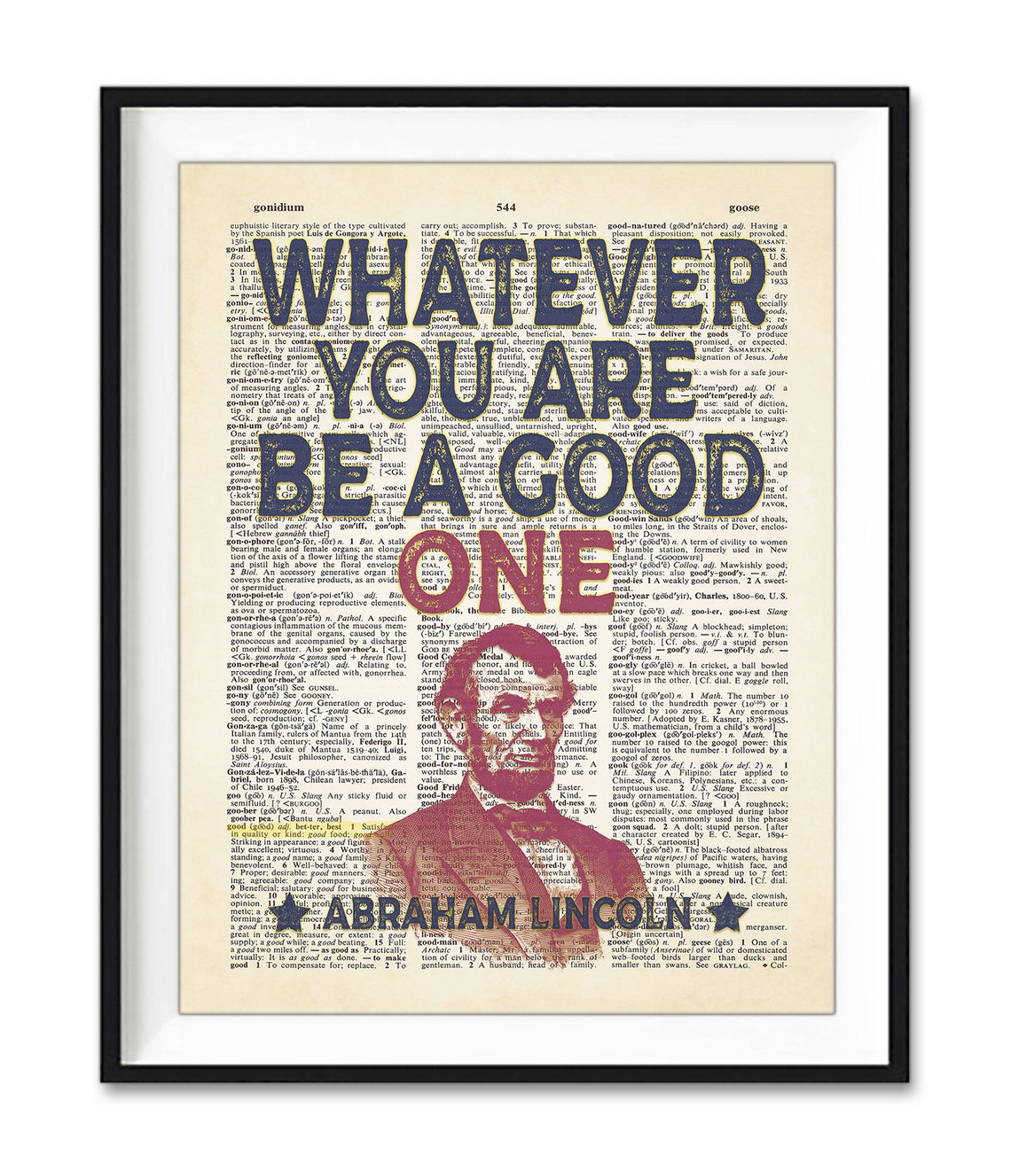 Abraham Lincoln Quote Art Prints, Set of 4, UNFRAMED, Vintage ...