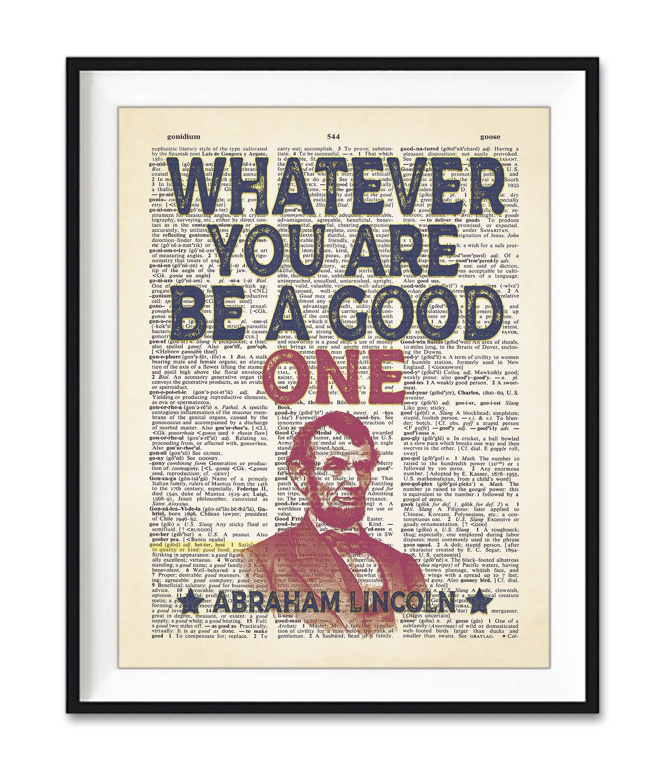 Abraham Lincoln Quote Art Prints Set of 4 UNFRAMED Vintage - Etsy