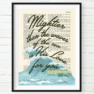 Nautical Bible Verse Art Prints, Set of 6, UNFRAMED, Christian Art Gift ...