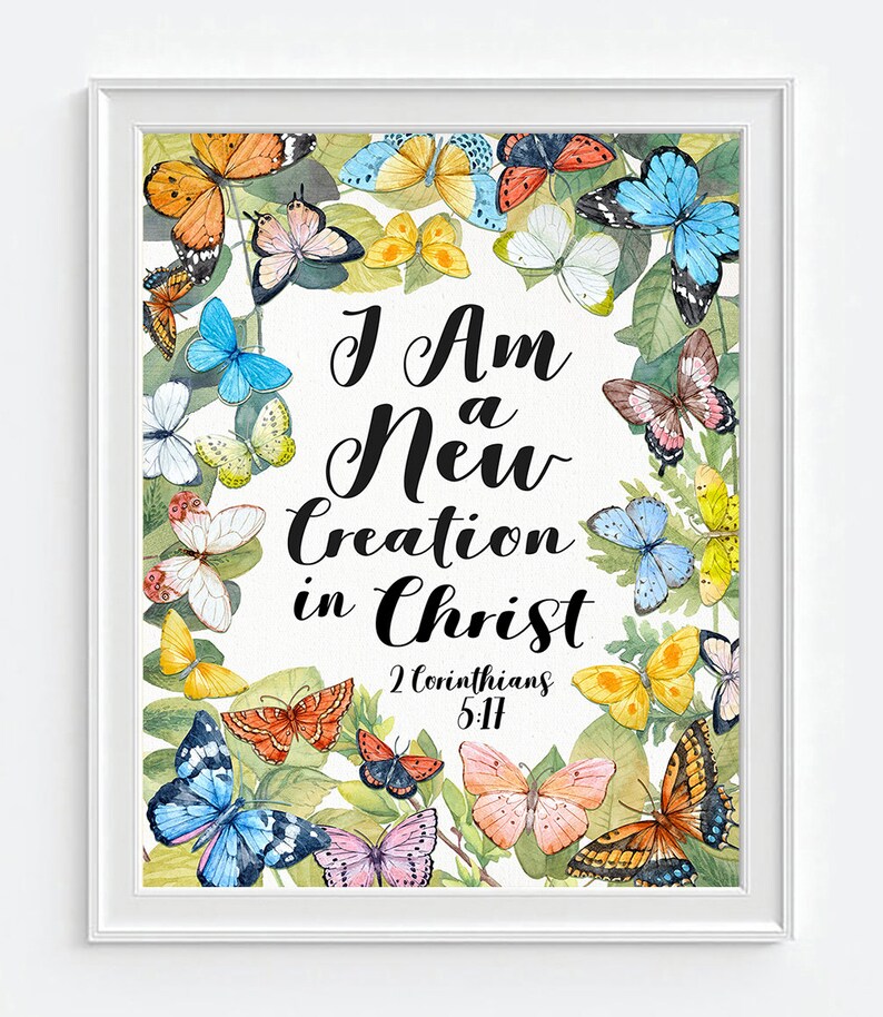 I Am a New Creation in Christ - 2 Corinthians 5:17 ART PRINT or CANVAS ...