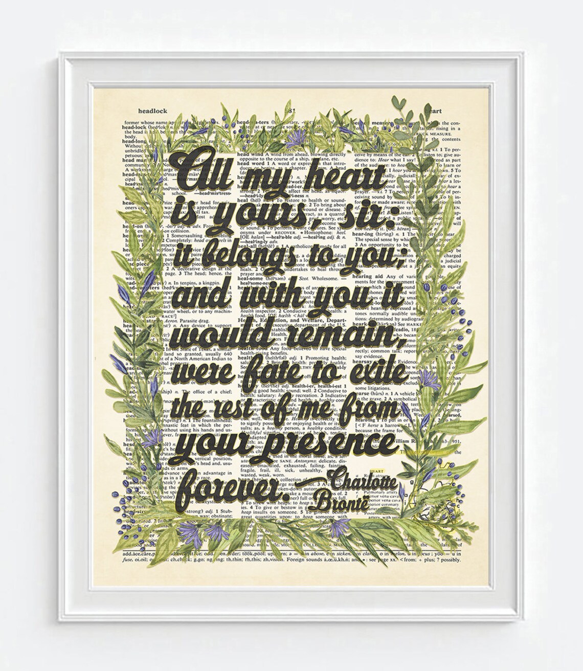 The Bronte Sisters Quote ART PRINTS Set of 4 UNFRAMED - Etsy