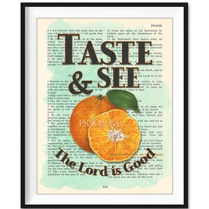 Psalm 34:8, Taste and See the Lord is Good - Instant DIGITAL Download ...