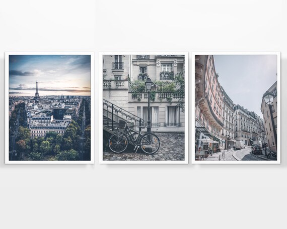 Vintage Paris France Photography Prints Set of 3 UNFRAMED | Etsy