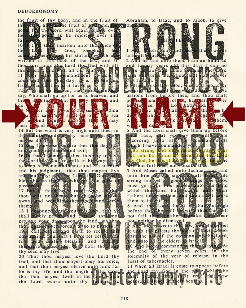 Personalized Vintage Bible Verse Scripture ART PRINT of - Etsy