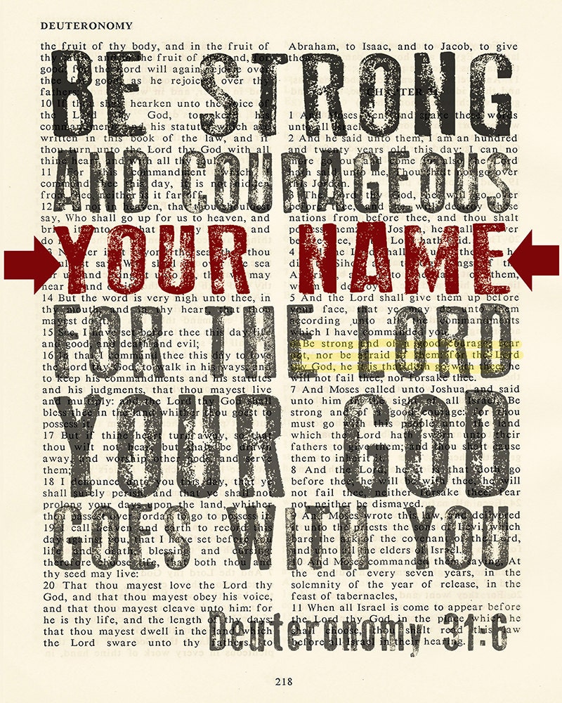 Personalized Vintage Bible Verse Scripture ART PRINT of - Etsy UK