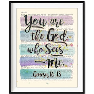 Genesis Bible Verse Art Prints, Set of 4, UNFRAMED, Christian Art Gift ...