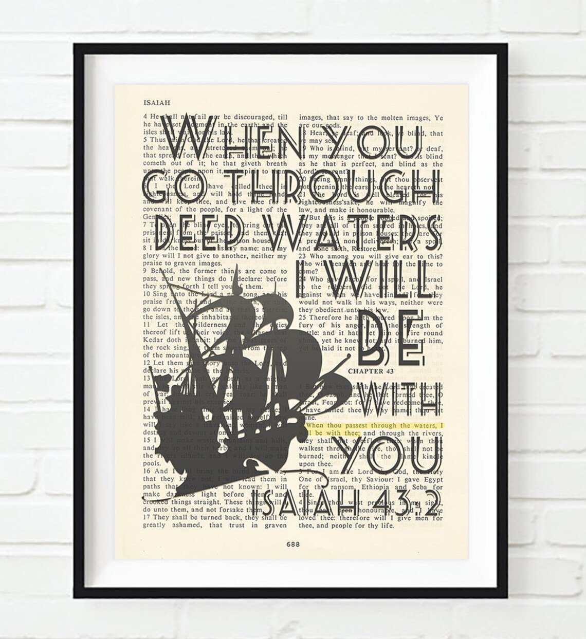Nautical Bible Verse Art Prints Set of 6 UNFRAMED Christian | Etsy