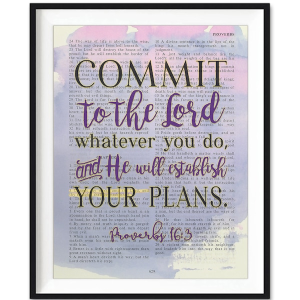 Proverbs 16 3 - Etsy