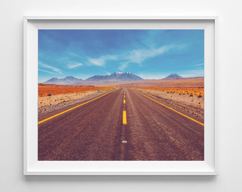 Vintage Road Photography Prints Set of 4 UNFRAMED Travel - Etsy