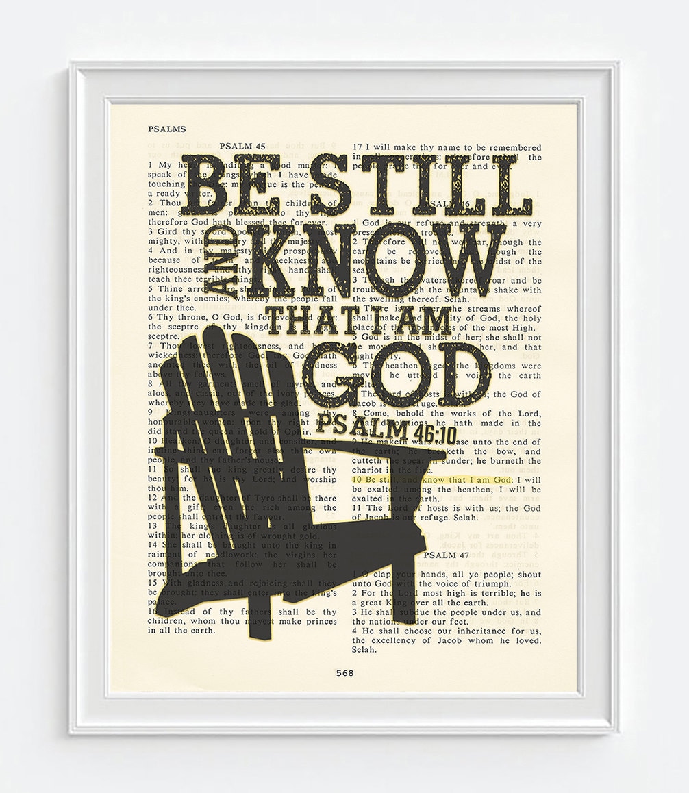 Vintage Bible Page Verse Scripture-be Still and Know That I Am | Etsy