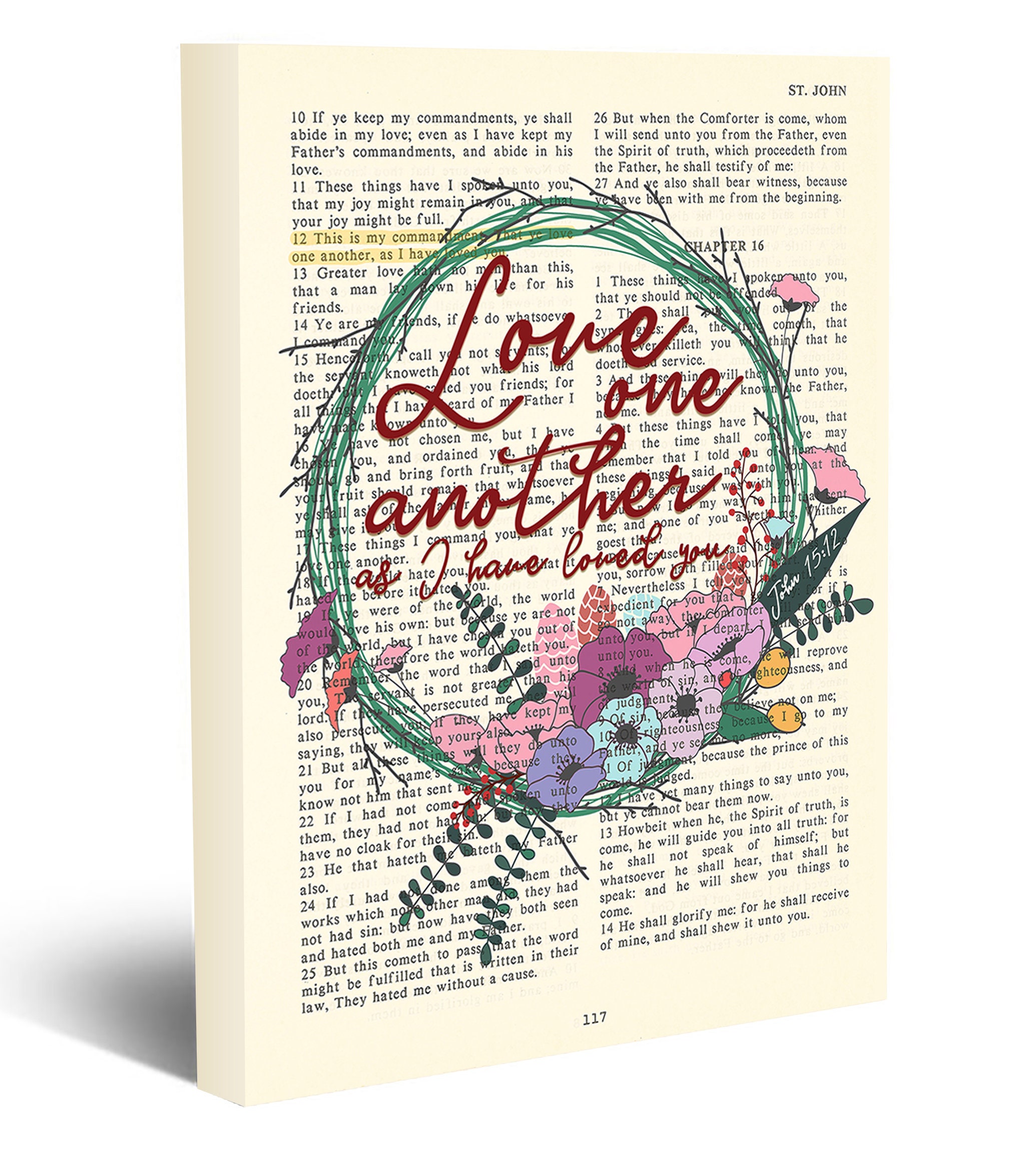 Love One Another as I Have Loved You John 15:12 ART PRINT or - Etsy