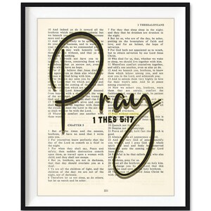 One Word Bible Verse Art Prints,set of 4,UNFRAMED, Christian Gift, 1 ...