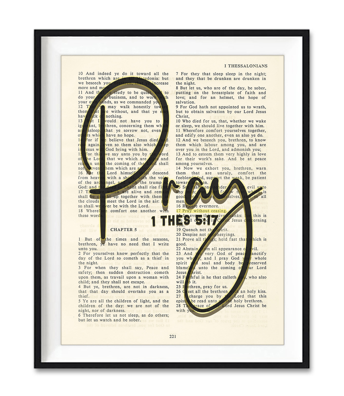 One Word Bible Verse Art Prints,set of 4,UNFRAMED, Christian Gift, 1 ...