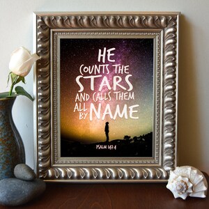 He Counts the Stars and Calls Them All by Name - Psalm 147:4 Bible ...