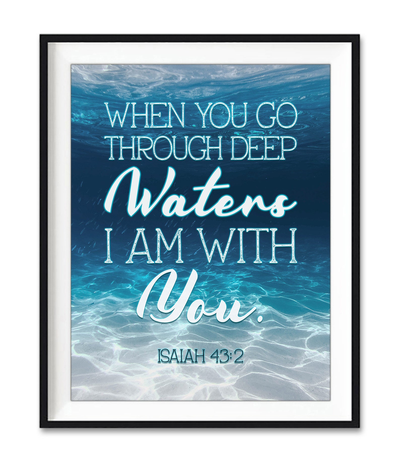 Ocean Bible Verse Christian Themed Photography Prints Set of - Etsy