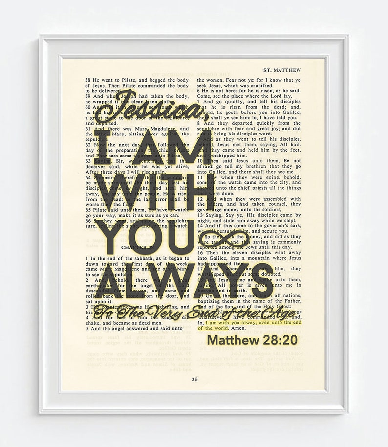 PERSONALIZED ART PRINT or Canvas Vintage Bible Verse - Etsy