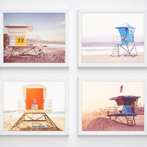 Lifeguard Stations Stands Shacks Photography Prints Set of 4 - Etsy