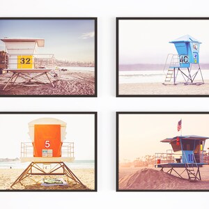 Lifeguard Stations Stands Shacks Photography Prints Set of 4 - Etsy