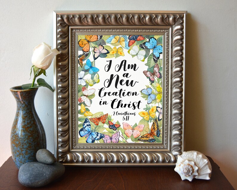 I Am a New Creation in Christ - 2 Corinthians 5:17 ART PRINT or CANVAS ...