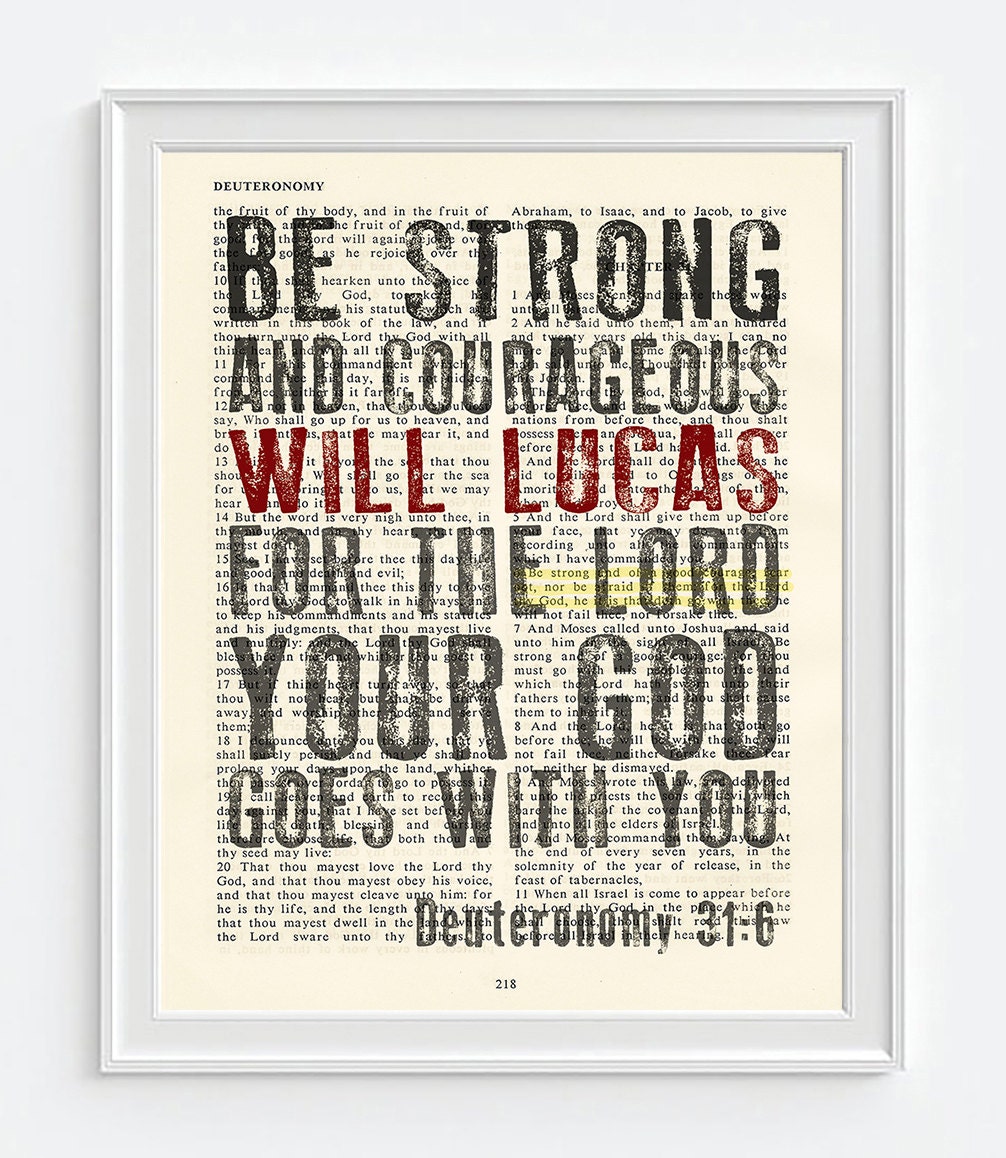 Personalized Vintage Bible Verse Scripture ART PRINT of - Etsy UK
