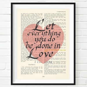 Love Bible Verse Favorites Art Prints, Set of 4, UNFRAMED, Christian ...