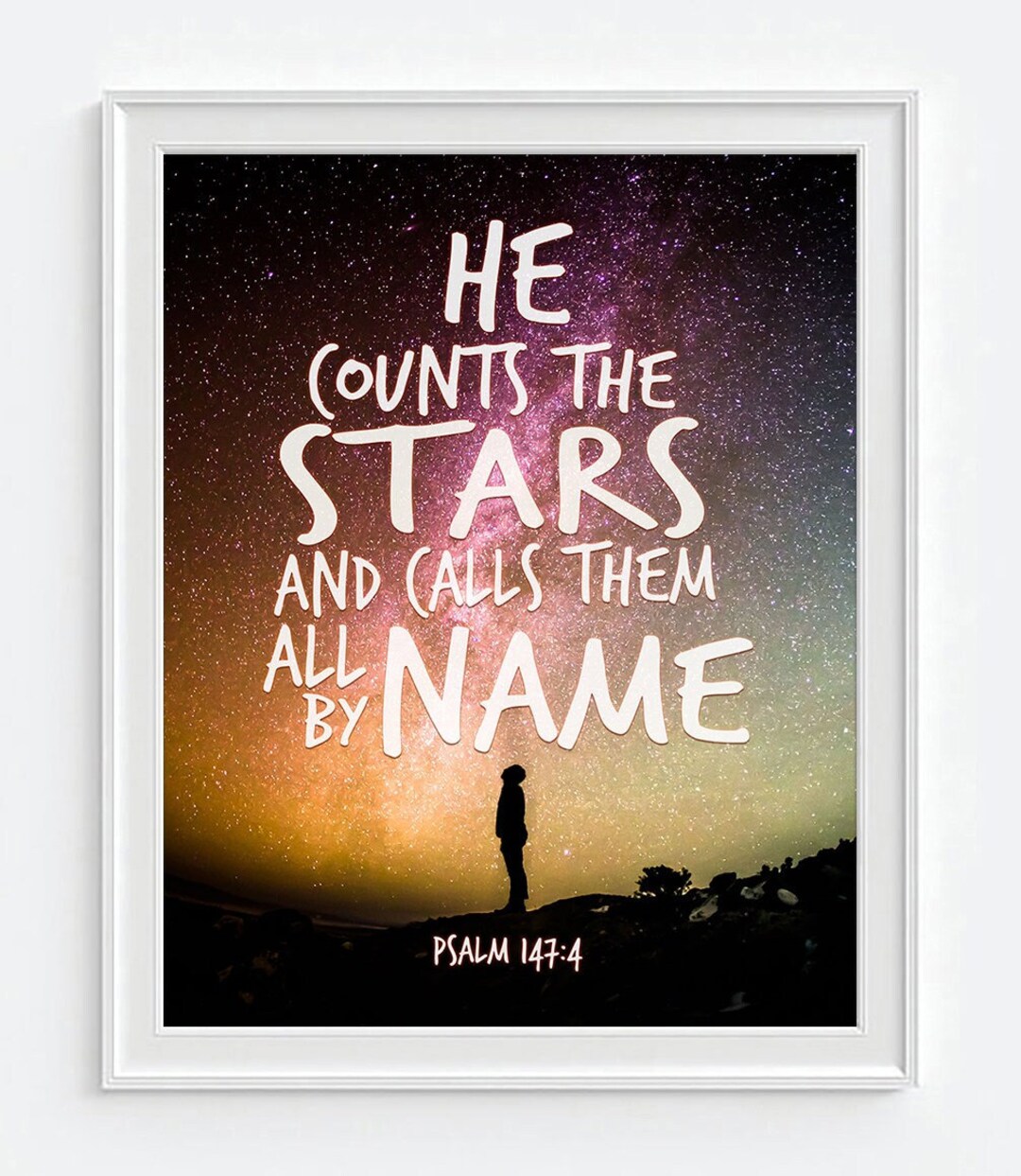 He Counts the Stars and Calls Them by Name, Psalm 147:4 Photo Printable ...