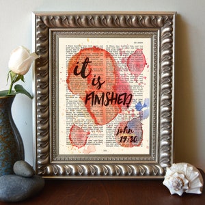 John 19:30 - It is Finished- Vintage Bible Printable DIGITAL , Diy ...