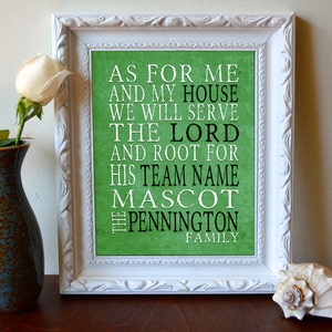 Customized/personalized-your Team, Colors, & FAMILY Name Art Print, as ...