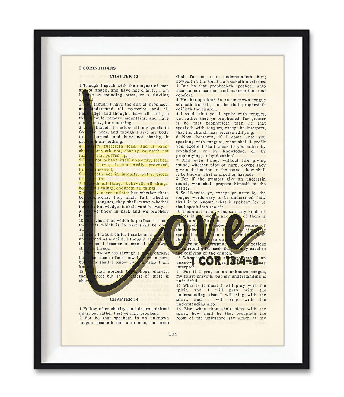 One Word Bible Verse Art Printsset of 4UNFRAMED Christian | Etsy