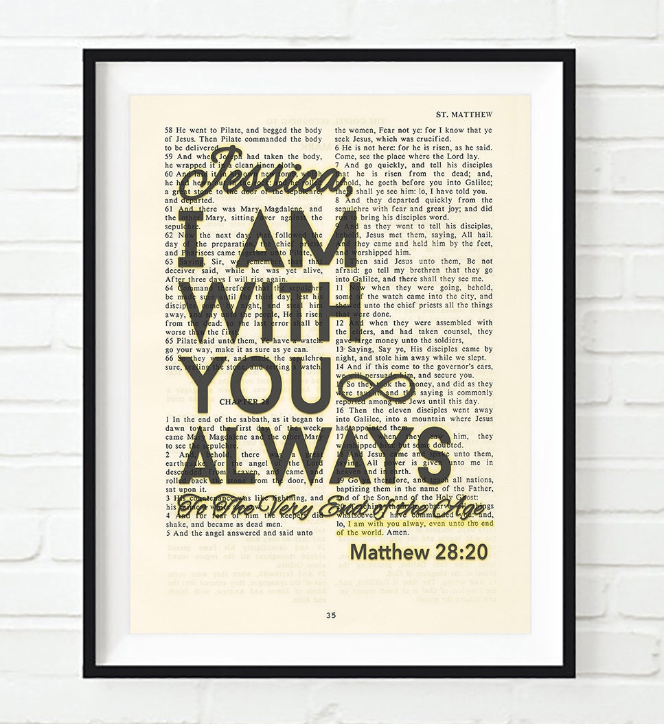 PERSONALIZED ART PRINT or Canvas Vintage Bible Verse - Etsy
