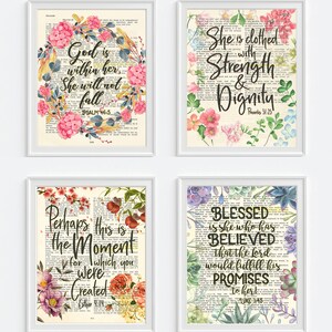 ANY 4 Bible Verse Art Prints, Set of 4, UNFRAMED, You Choose 4 Verses ...