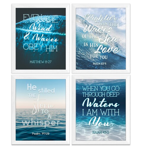 Nautical Theme Bible Verse Ocean Water Religious Home Decor - Etsy