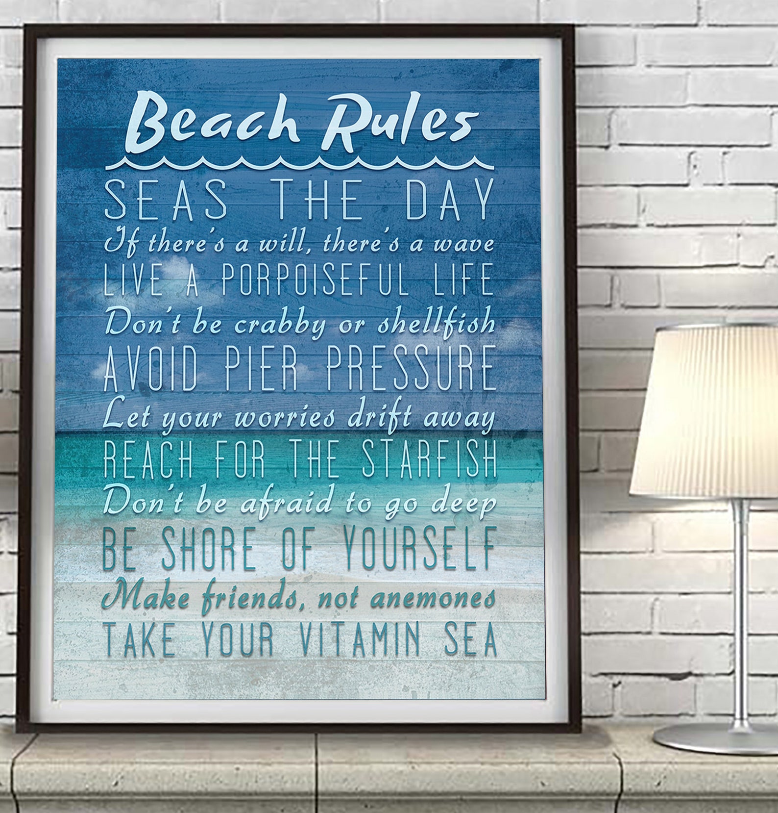 Beach Rules - Instant DIGITAL DOWNLOAD, Nautical Sea Ocean Wall Art ...