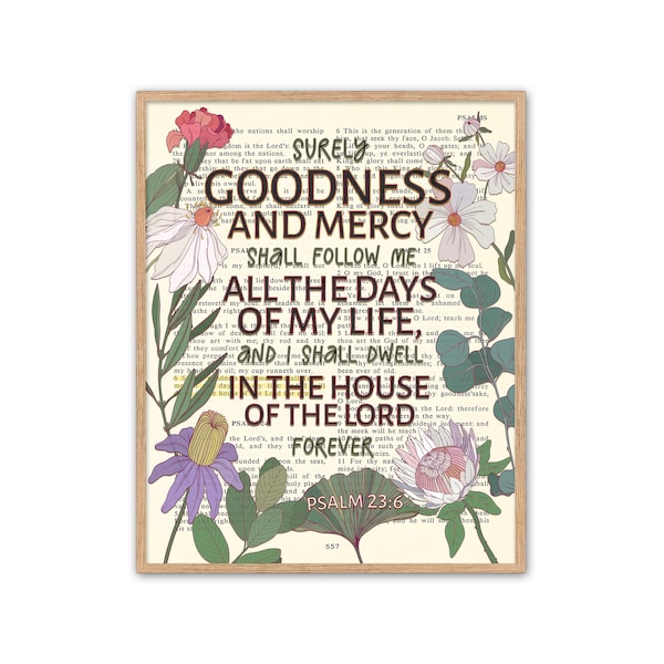 Psalm 23 6 Canvas - Etsy