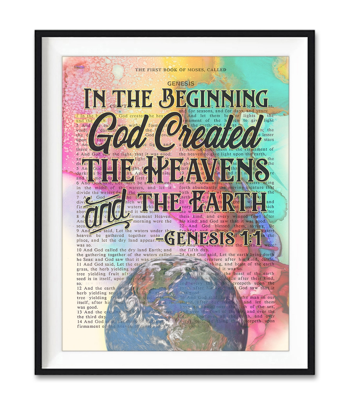 Genesis Bible Verse Art Prints Set of 4 UNFRAMED Christian - Etsy