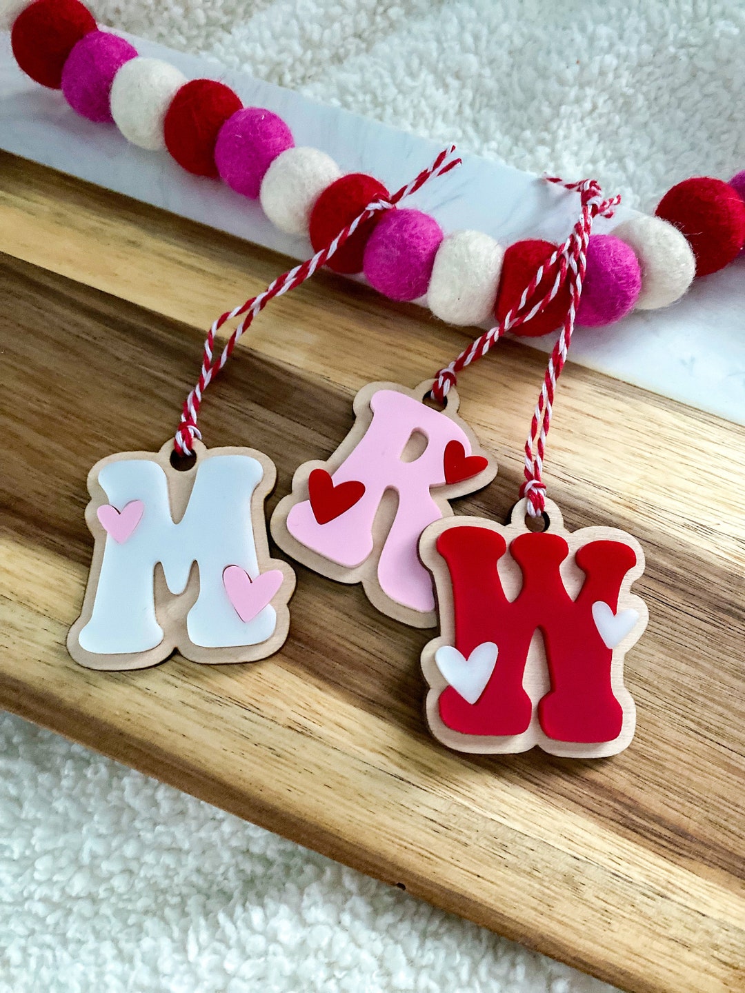 Personalized Valentines Day Tag, Valentine Gift Bag Tag, Letter Name ...