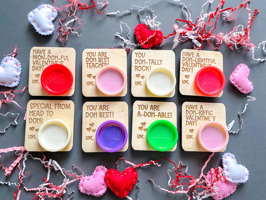 Play Doh, Play Doh Valentines, Wooden Valentines, Personalized ...