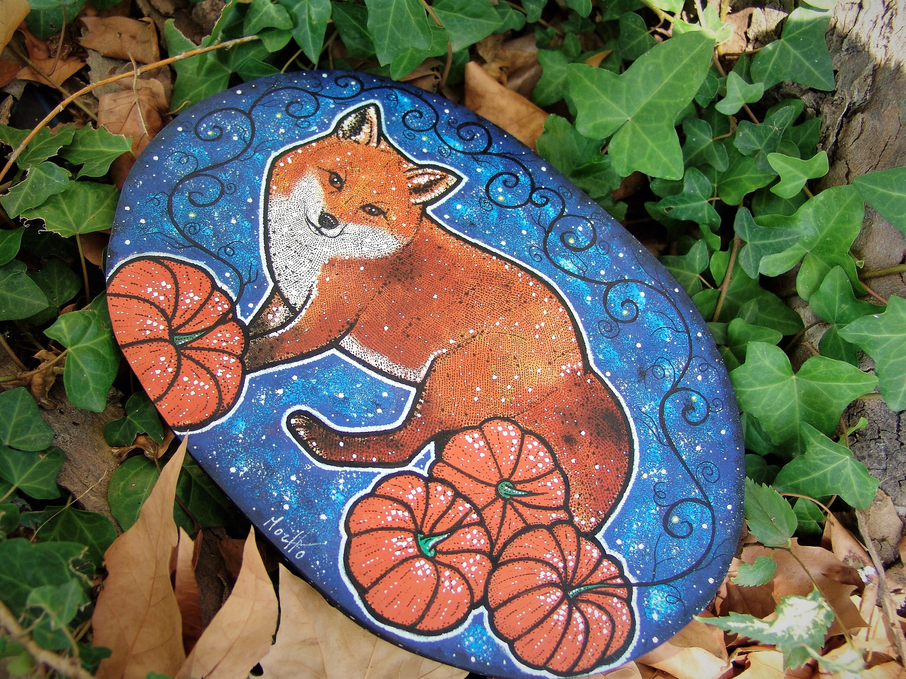 Fox Spirit Guide_hand Drawn Animal Illustration_wall - Etsy