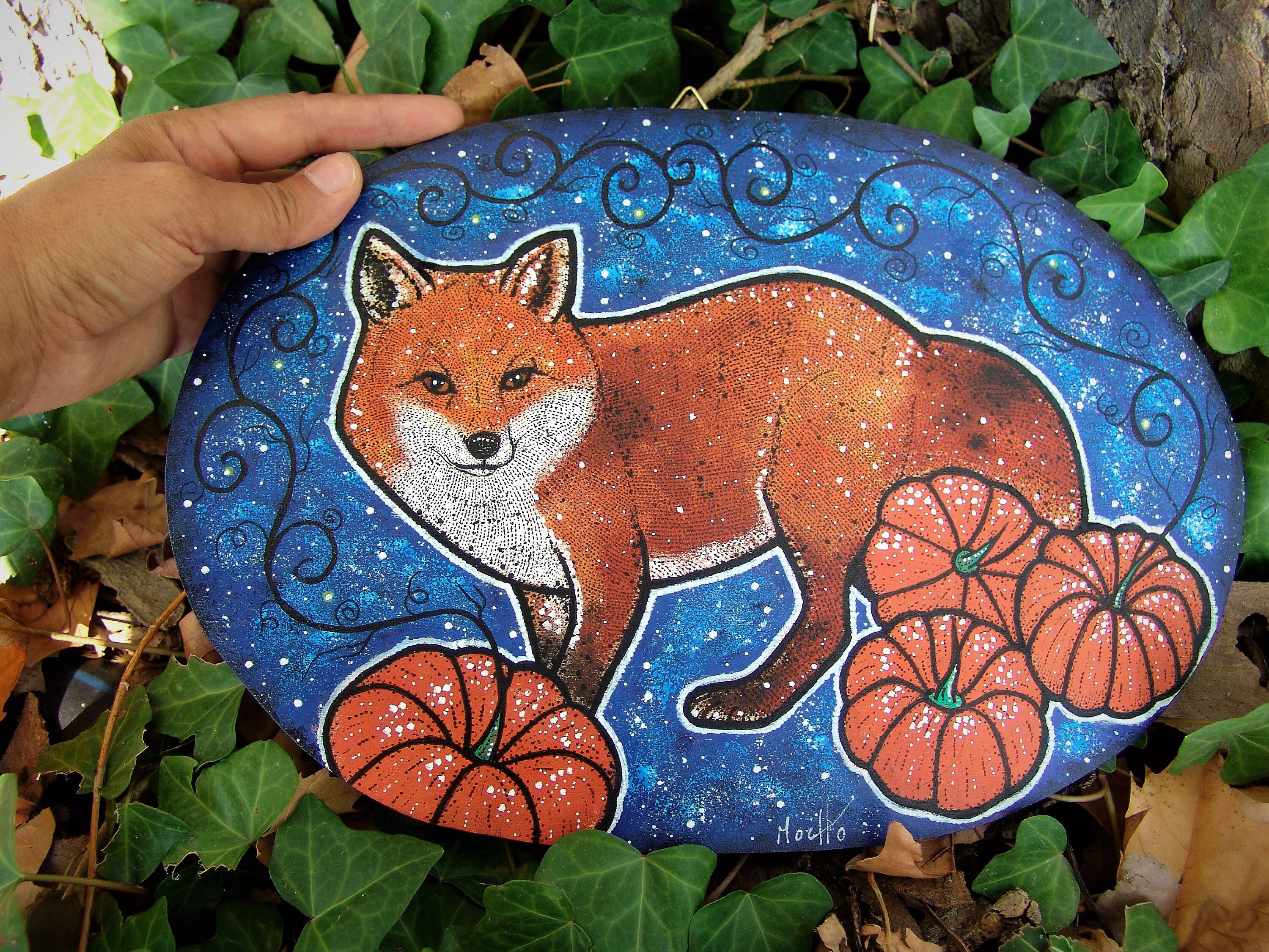 Fox Spirit Guide_hand Drawn Animal Illustration_wall - Etsy